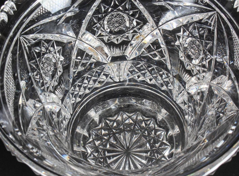 Vintage Cut Glass Crystal Glass Vase, Mid-20th Century For Sale at ...
