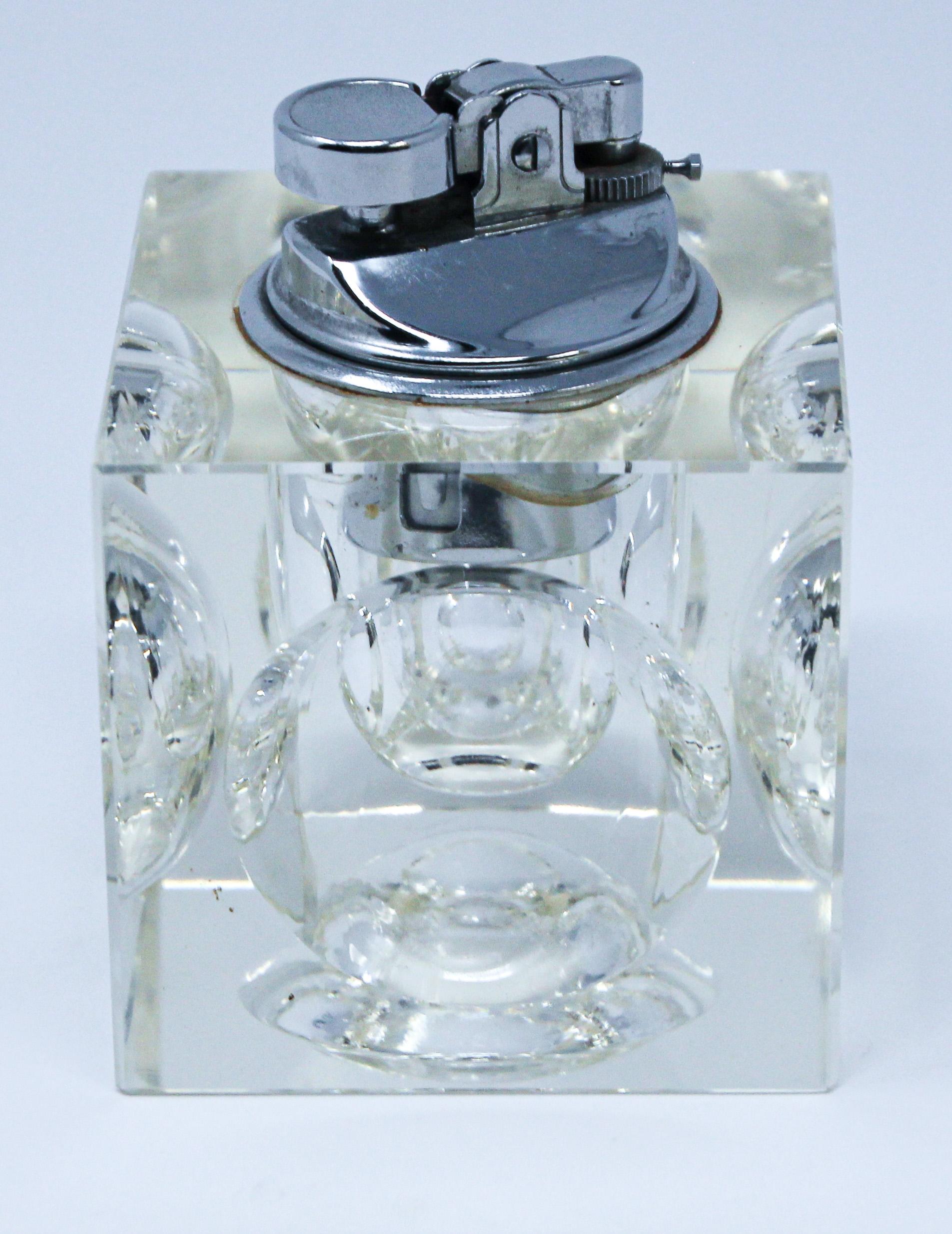 Vintage Cut Glass Square Retro Lighter, 1970 at 1stDibs | vintage glass ...