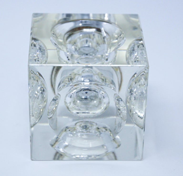 Vintage Cut Glass Square Retro Lighter, 1970 at 1stDibs