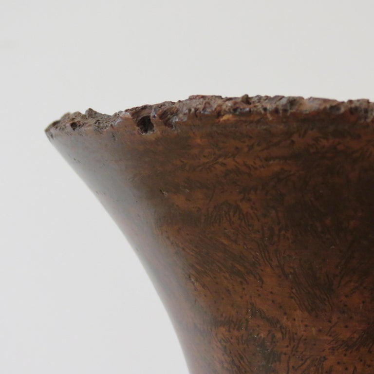 Vintage Cylindrical Form Grass Tree Wood Hand Turned 'Trumpet' Pot For ...