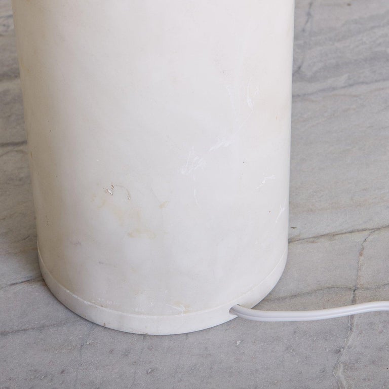 Vintage Cylindrical Marble Table Lamp by Giac For Sale at 1stDibs