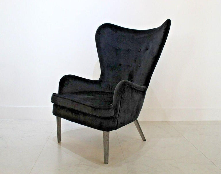 Ernest Race, Vintage DA Armchair, 1940's, in Black Velvet For Sale at ...