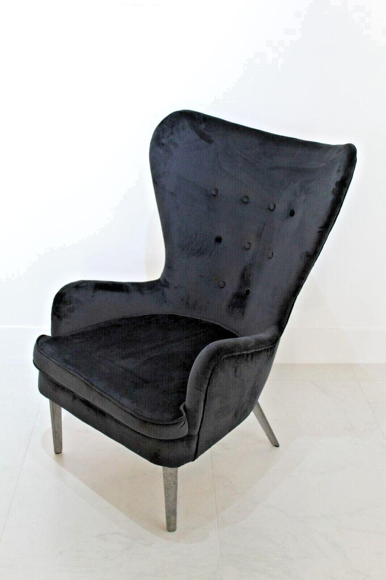Ernest Race, Vintage DA Armchair, 1940's, in Black Velvet For Sale at ...