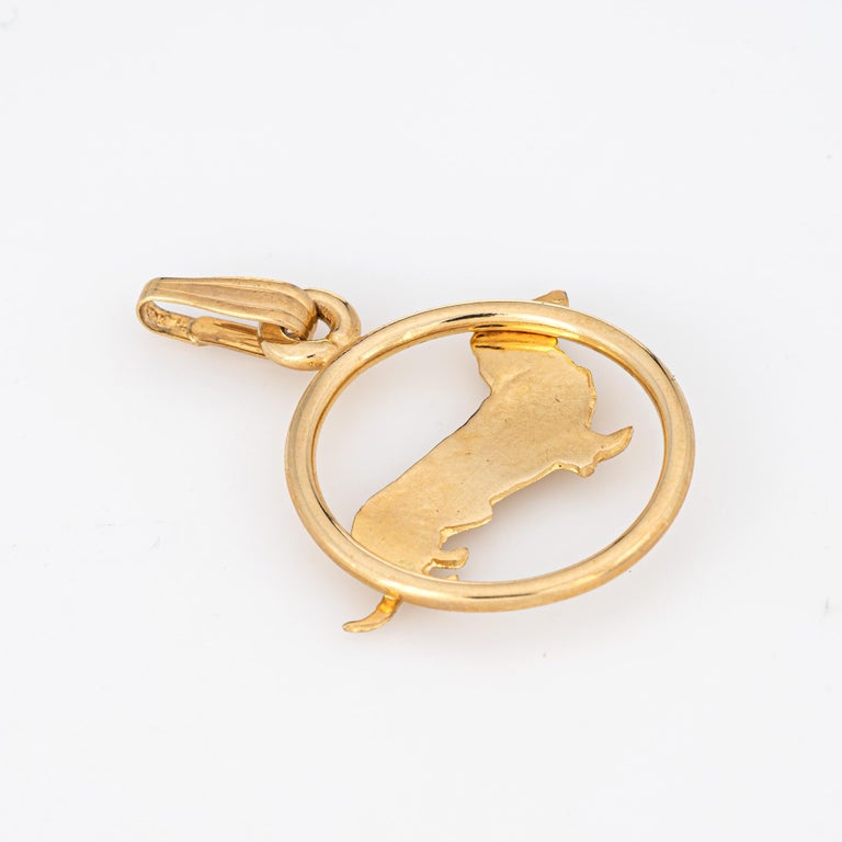 Vintage Dachshund Charm Weiner Sausage Dog Pendant 14k Yellow Gold ...