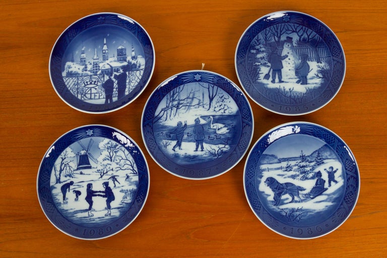 Vintage Danish Christmas Plates, Set of 10 at 1stDibs | danish plates ...