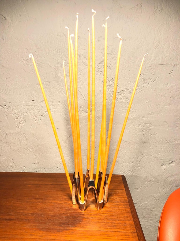 Vintage Danish Chrome 12 Candle Holder Candleholder by Jen H ...