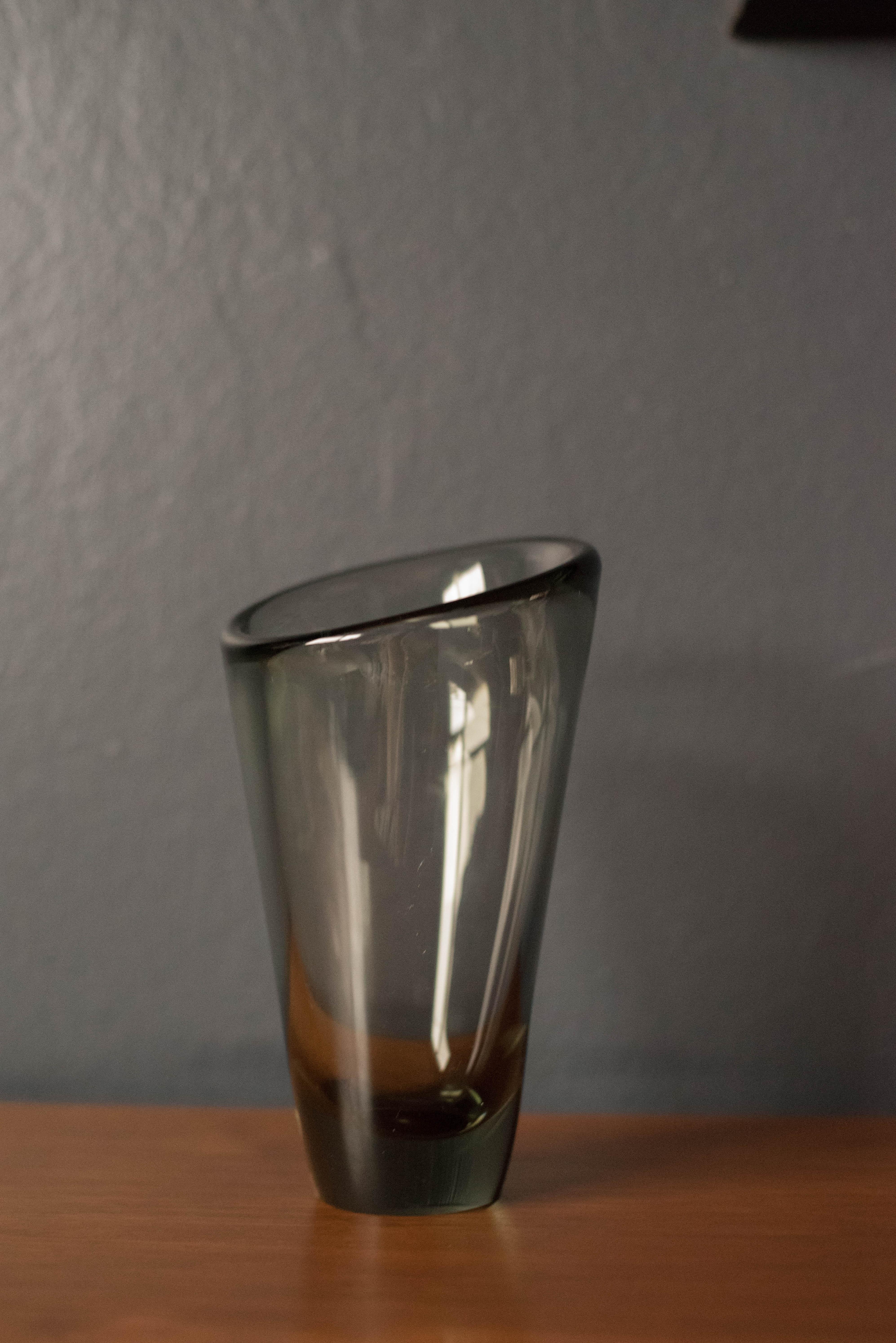 Vintage Danish Holmegaard Glass Vase by Per Lutken at 1stDibs ...
