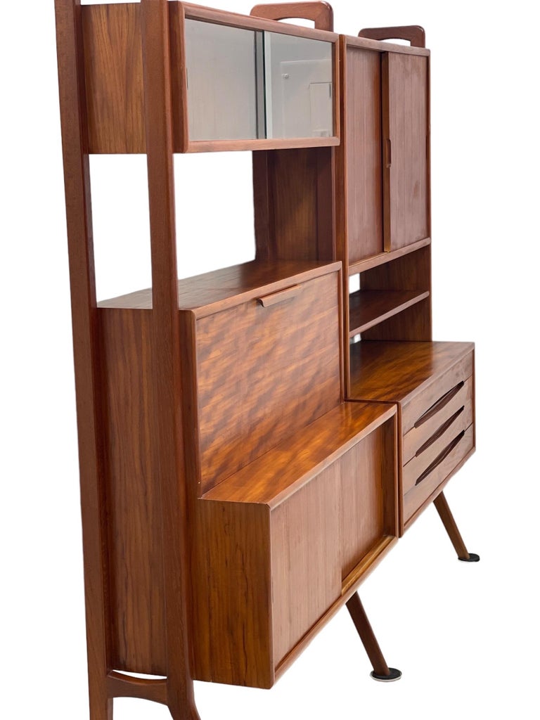 Free Standing Mid Century Wall Unit
