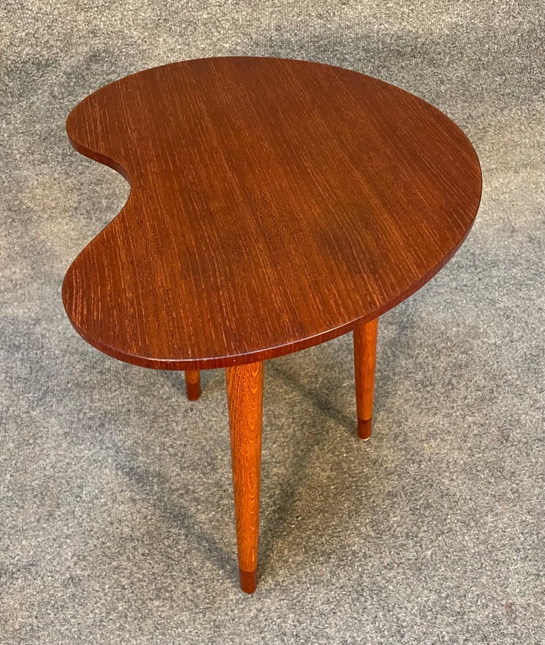 Vintage Danish Mid Century Boomerang Teak and Oak End Table by Gorm ...