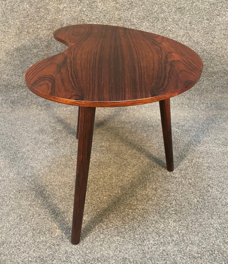 Vintage Danish Mid-Century Modern Rosewood Boomerang Side Table For ...