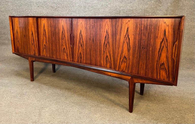 Vintage Danish Mid-Century Modern Rosewood Credenza by Knud Nielsen For ...