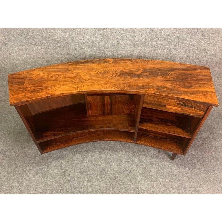 Vintage Danish Mid-Century Rosewood Curved Counter Bar at 1stDibs