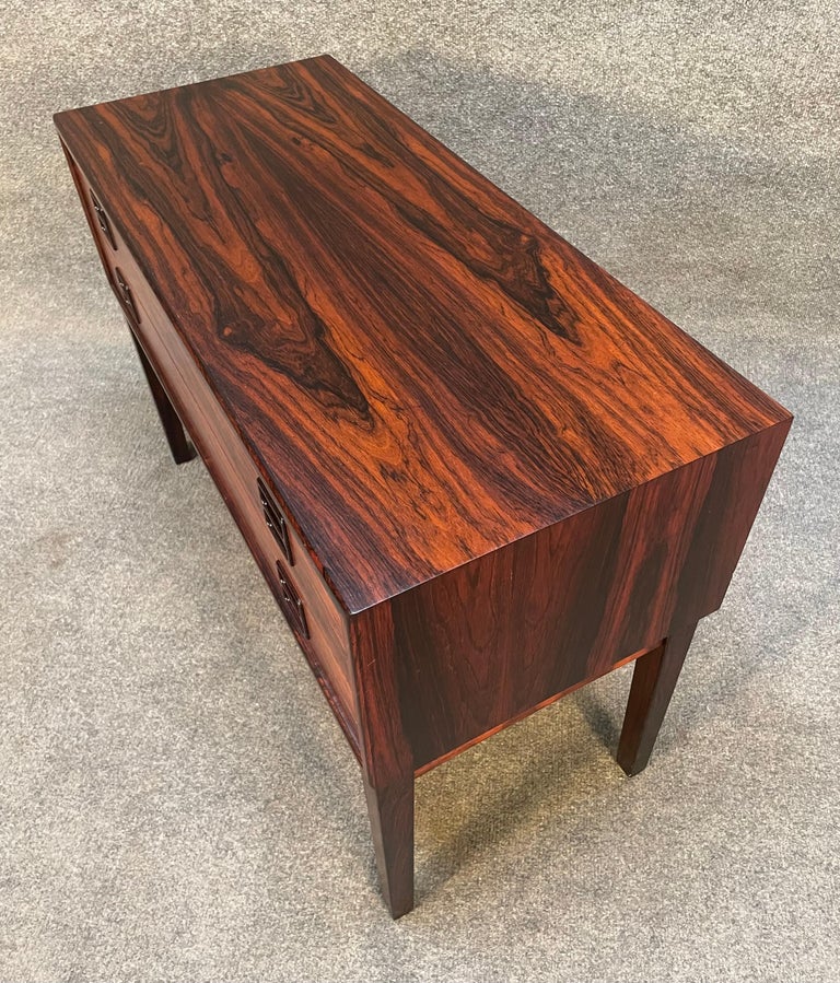 Vintage Danish Mid-Century Modern Rosewood Entry Chest at 1stDibs