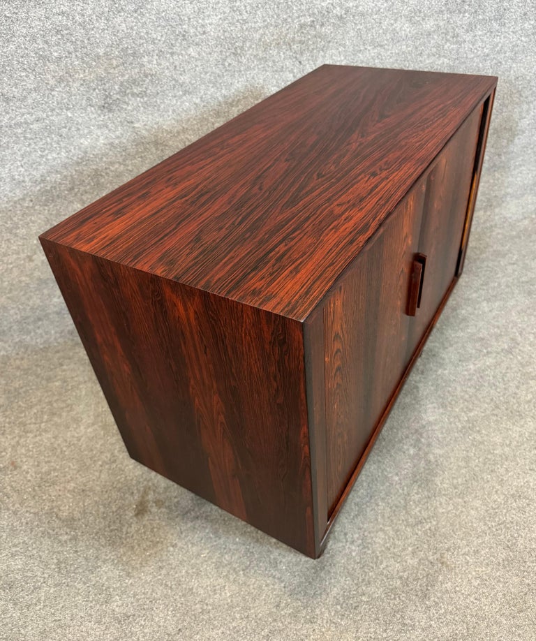 Vintage Danish Mid Century Modern Rosewood Record Cabinet by Vintage Danish Mid Century Modern Rosewood Record Cabinet by