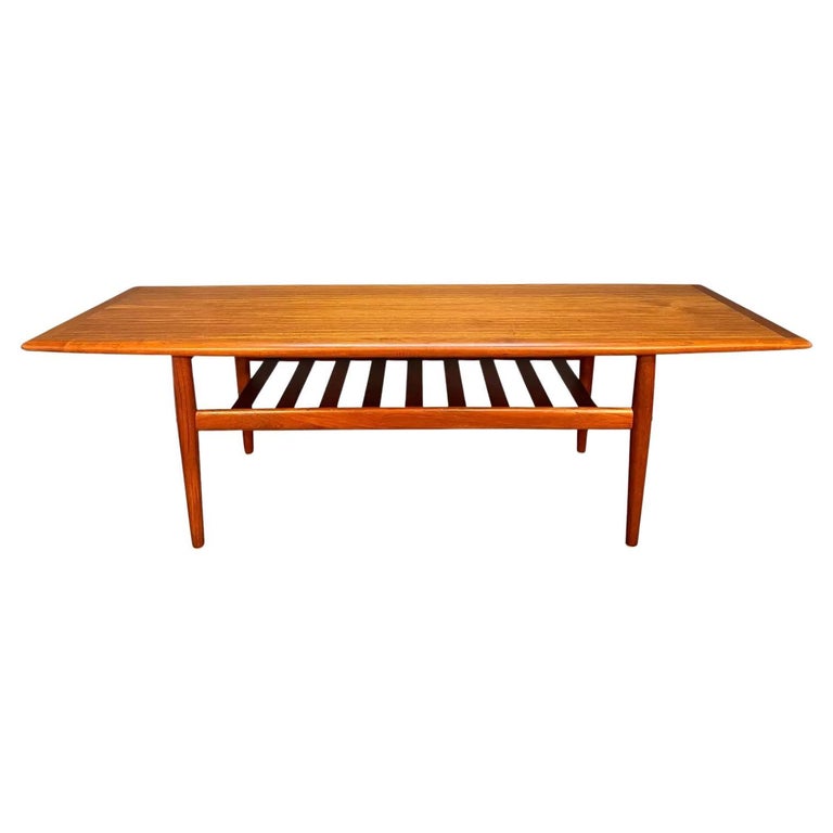 Vintage Danish Mid-Century Modern Teak Coffee Table by Grete Jalk For ...