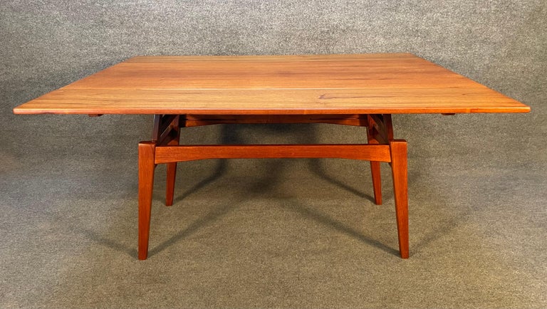 Vintage Danish Mid-Century Modern Teak Elevator Coffee-Dining Table For ...