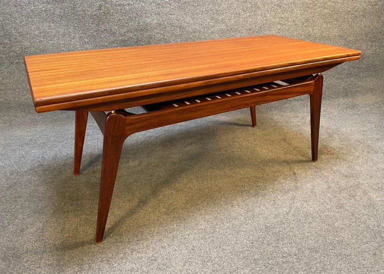 Vintage Danish Mid-Century Modern Teak Elevator Table by BC Mobler at ...