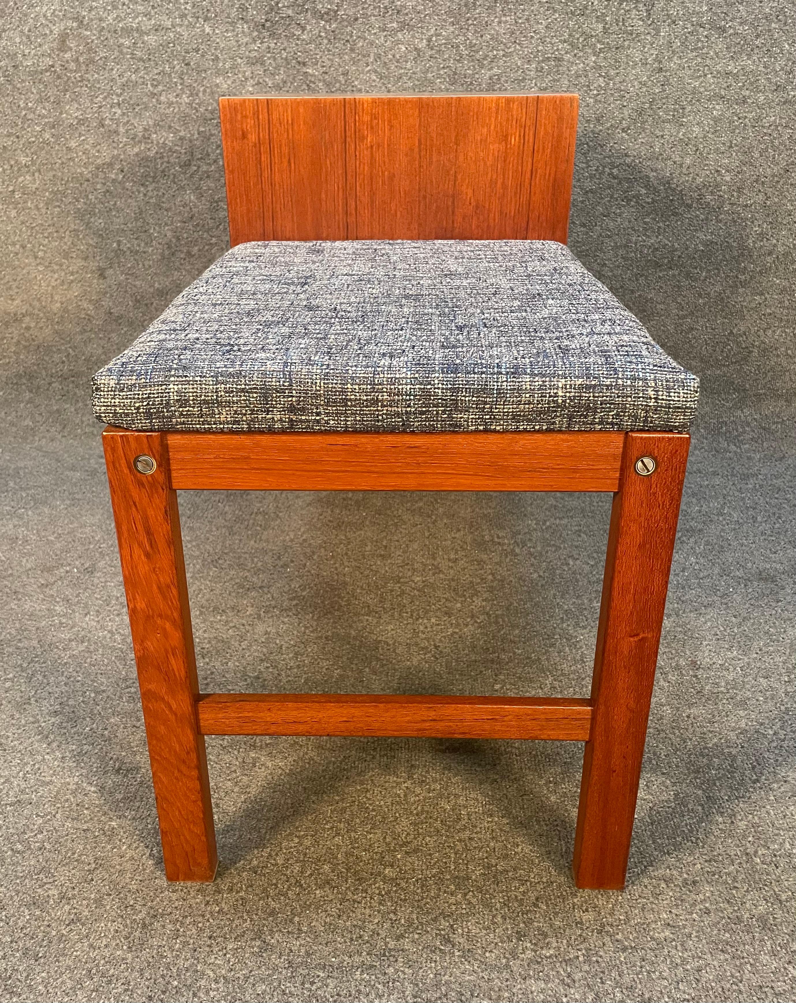 Vintage Danish Mid-Century Modern Teak Entry Bench at 1stDibs