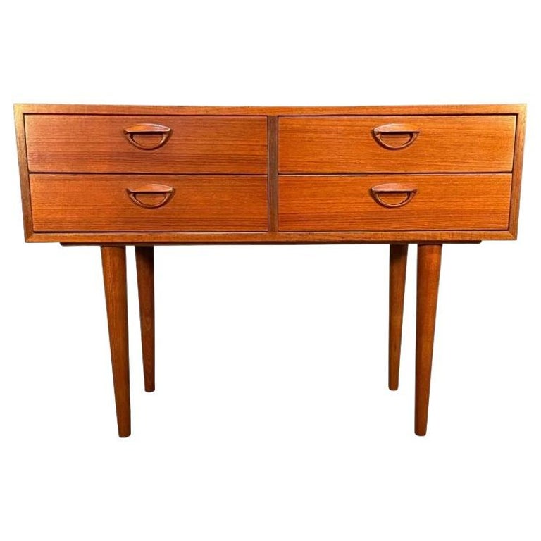 Vintage Danish Mid-Century Modern Teak Entry Chest by Kai Kristiansen For Sale at 1stDibs