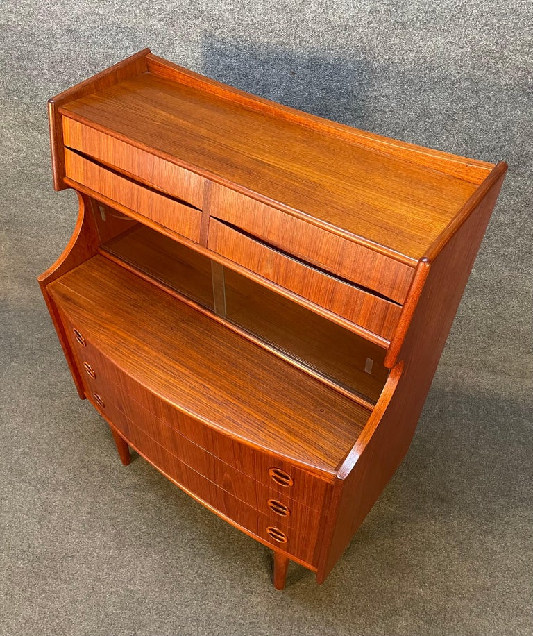 Vintage Danish Mid-Century Modern Teak Secretary Desk by Falsig Mobler ...