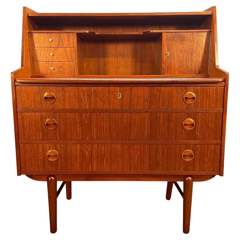 Vintage Danish Mid-Century Modern Teak Secretary Desk at 1stDibs