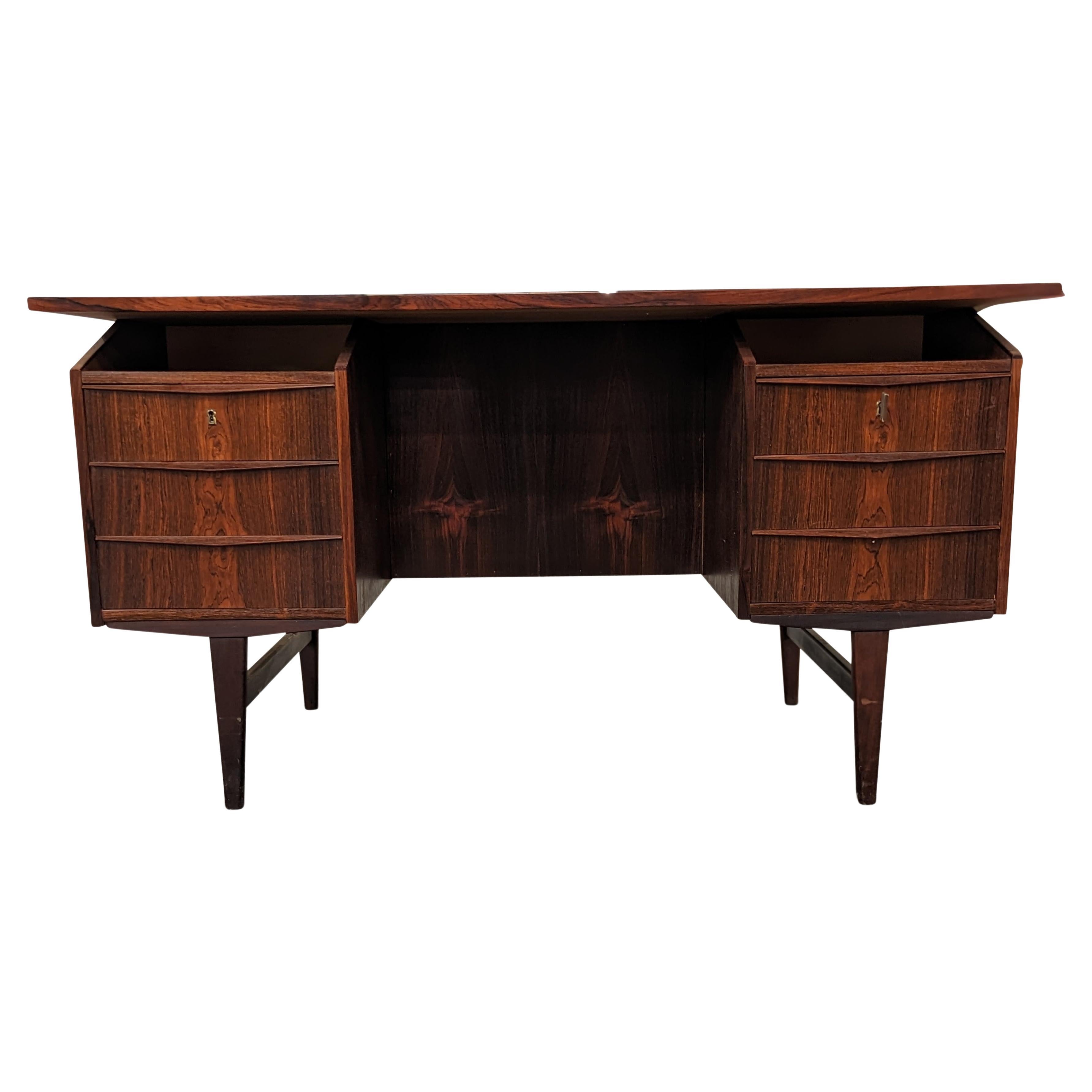 Vintage Rosewood Danish Desk, 1960's For Sale at 1stDibs