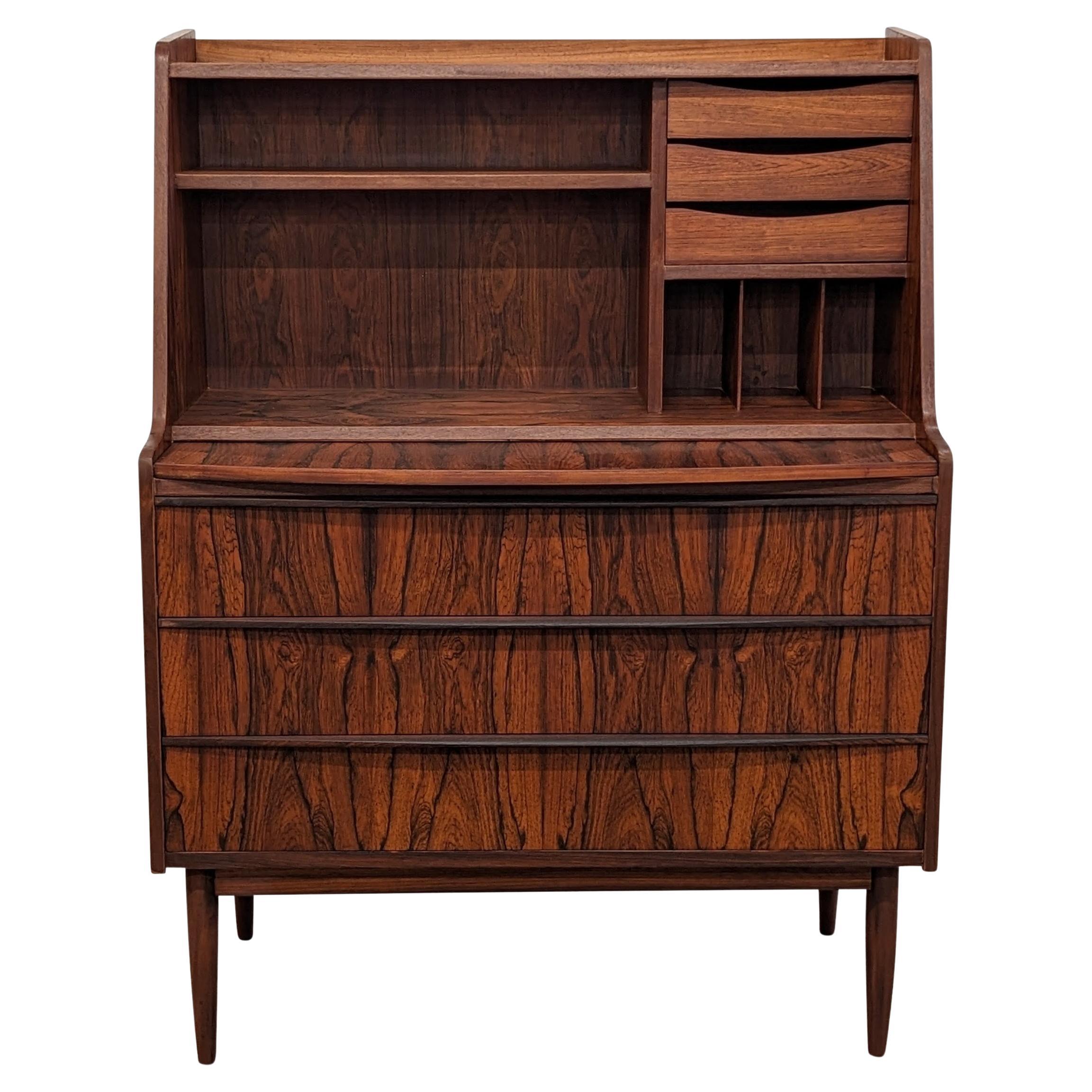 Norwegian Midcentury Hideaway Desk in Rosewood with Original Reading ...