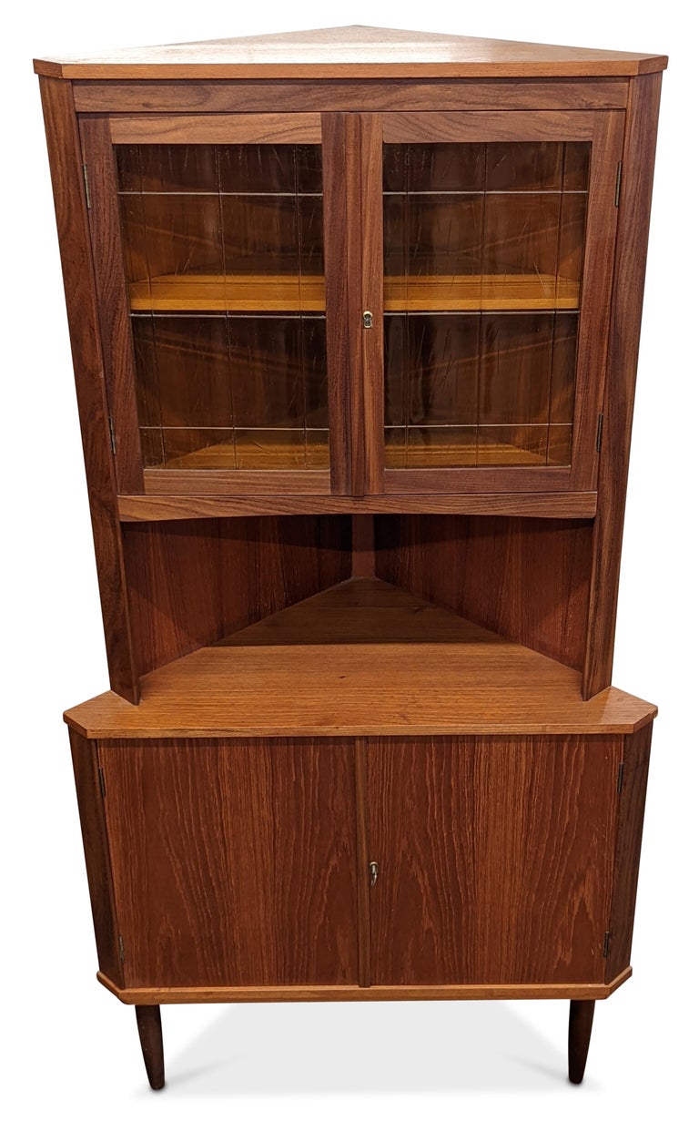 Vintage Danish Mid Century Teak Corner Cabinet "6940" at 1stDibs