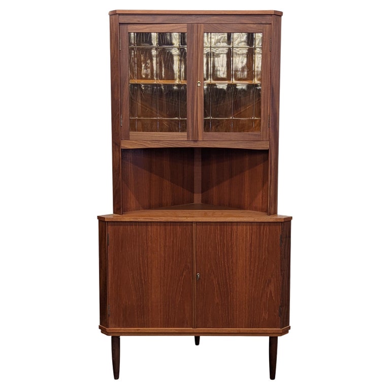 Vintage Danish Mid Century Teak Corner Cabinet "6940" at 1stDibs