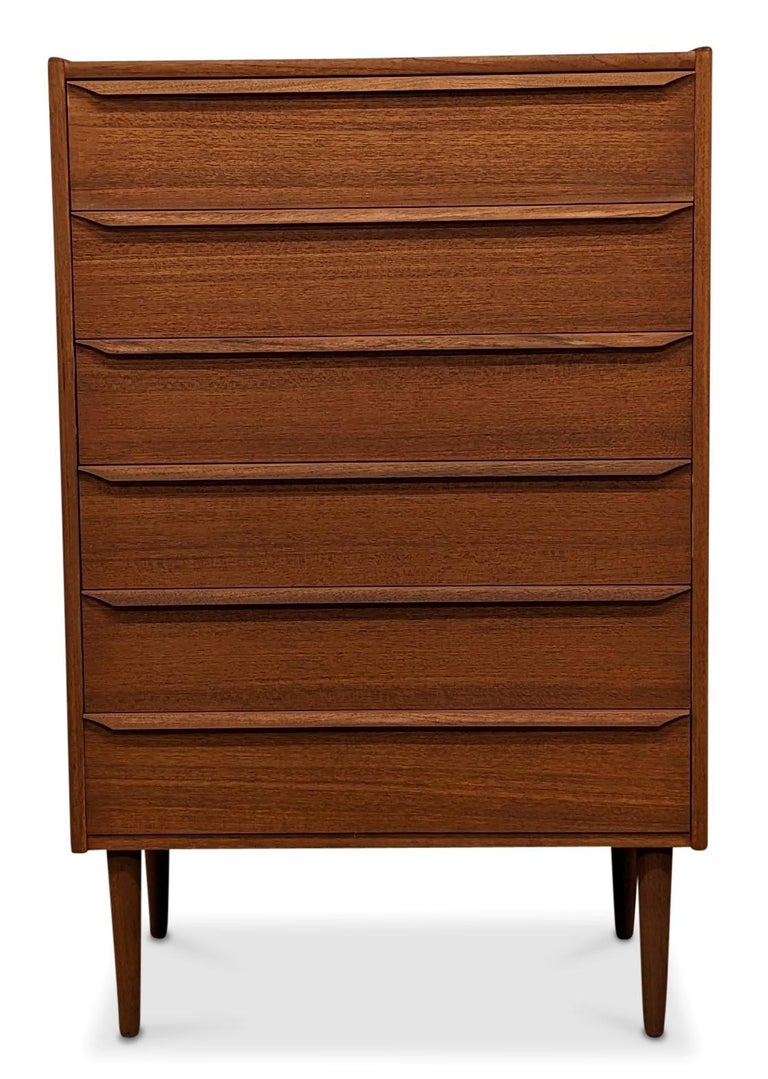 Vintage Danish Midcentury Teak High Boy Dresser, 022306 For Sale at 1stDibs
