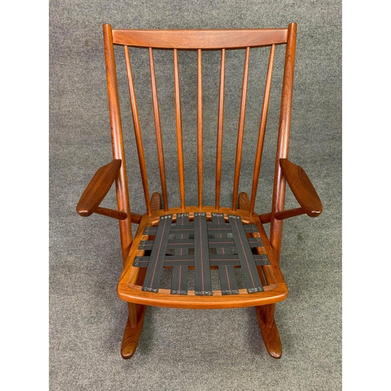 Vintage Danish Midcentury Teak Rocking Chair by Frank Reenskaug for ...