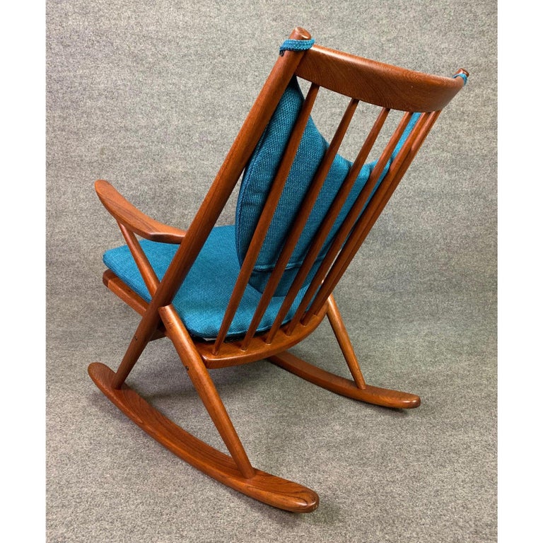 Vintage Danish Midcentury Teak Rocking Chair by Frank Reenskaug for ...
