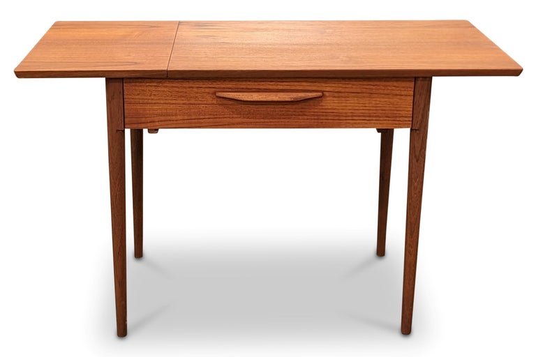 Vintage Danish Mid Century Teak Sewing / Side Table w Leaf - 122207 For ...