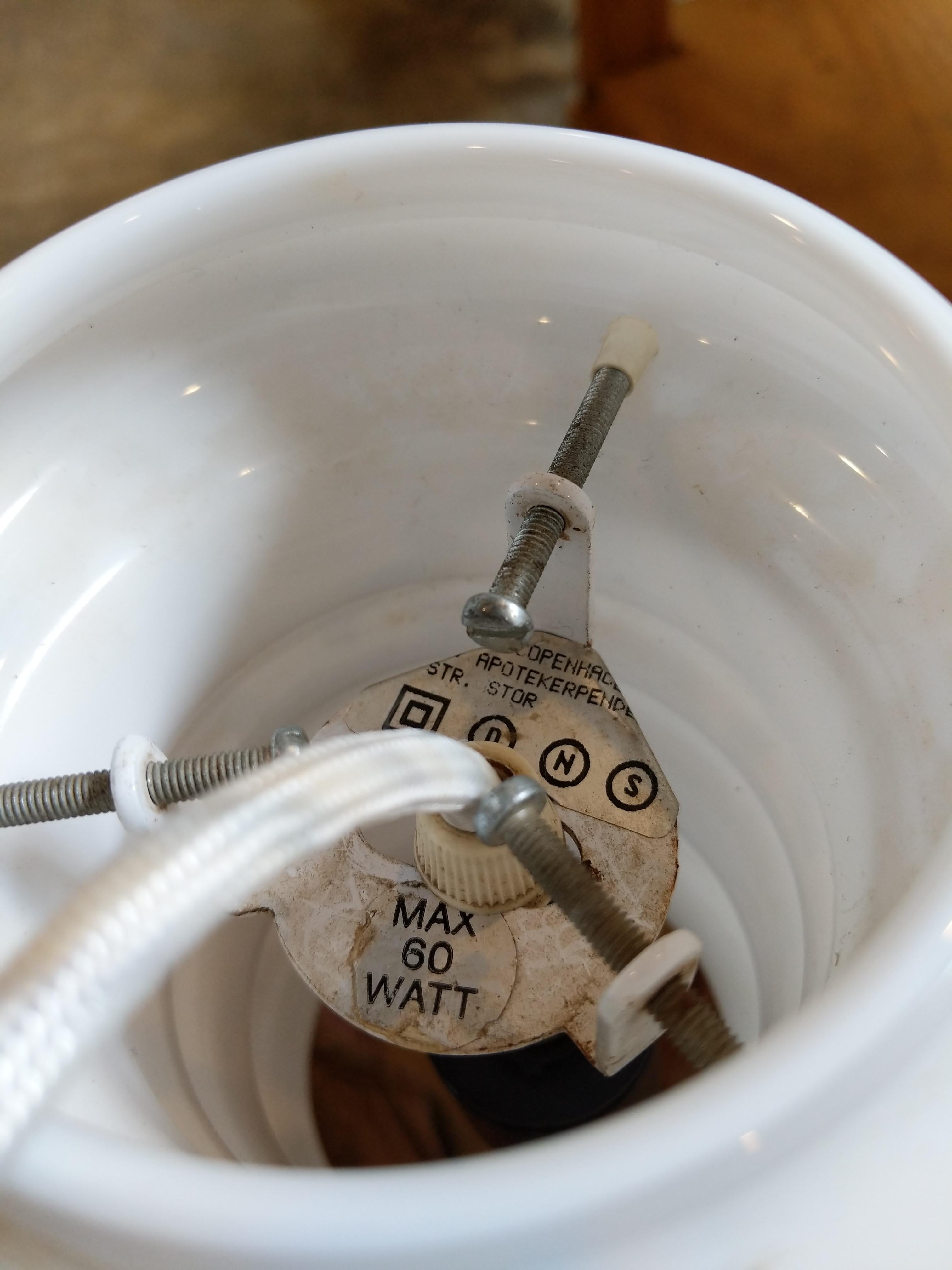 Vintage Danish Modern Holmegaard Lamp For Sale at 1stDibs