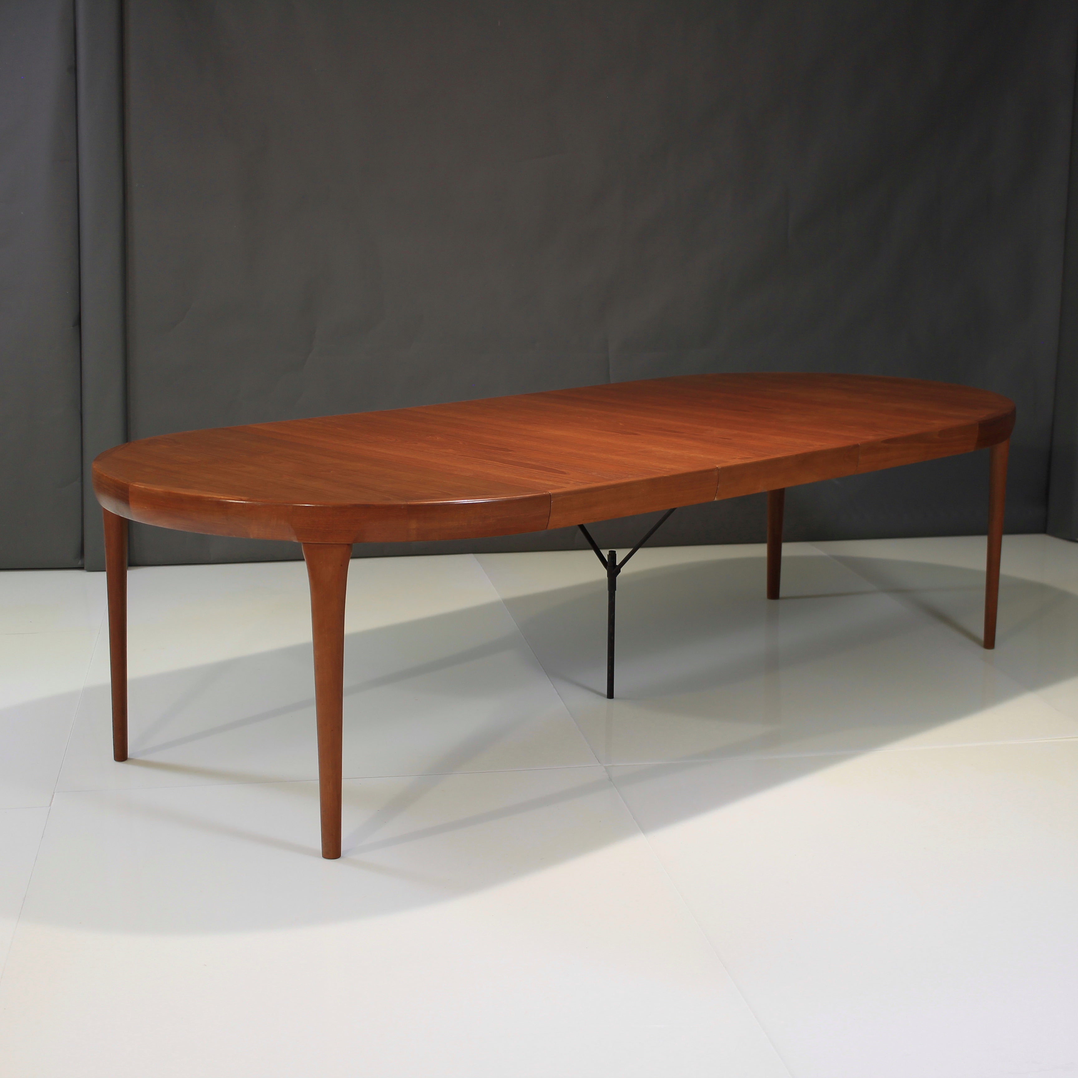 Vintage Danish Modern Long Extension Dining Table by Ib Kofod Larsen ...