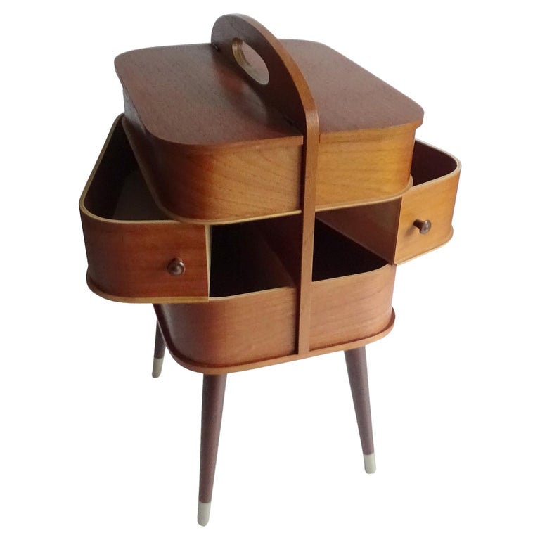 Vintage Danish Modern Storage Box with Drawers, Teak Plywood, 1960s at ...
