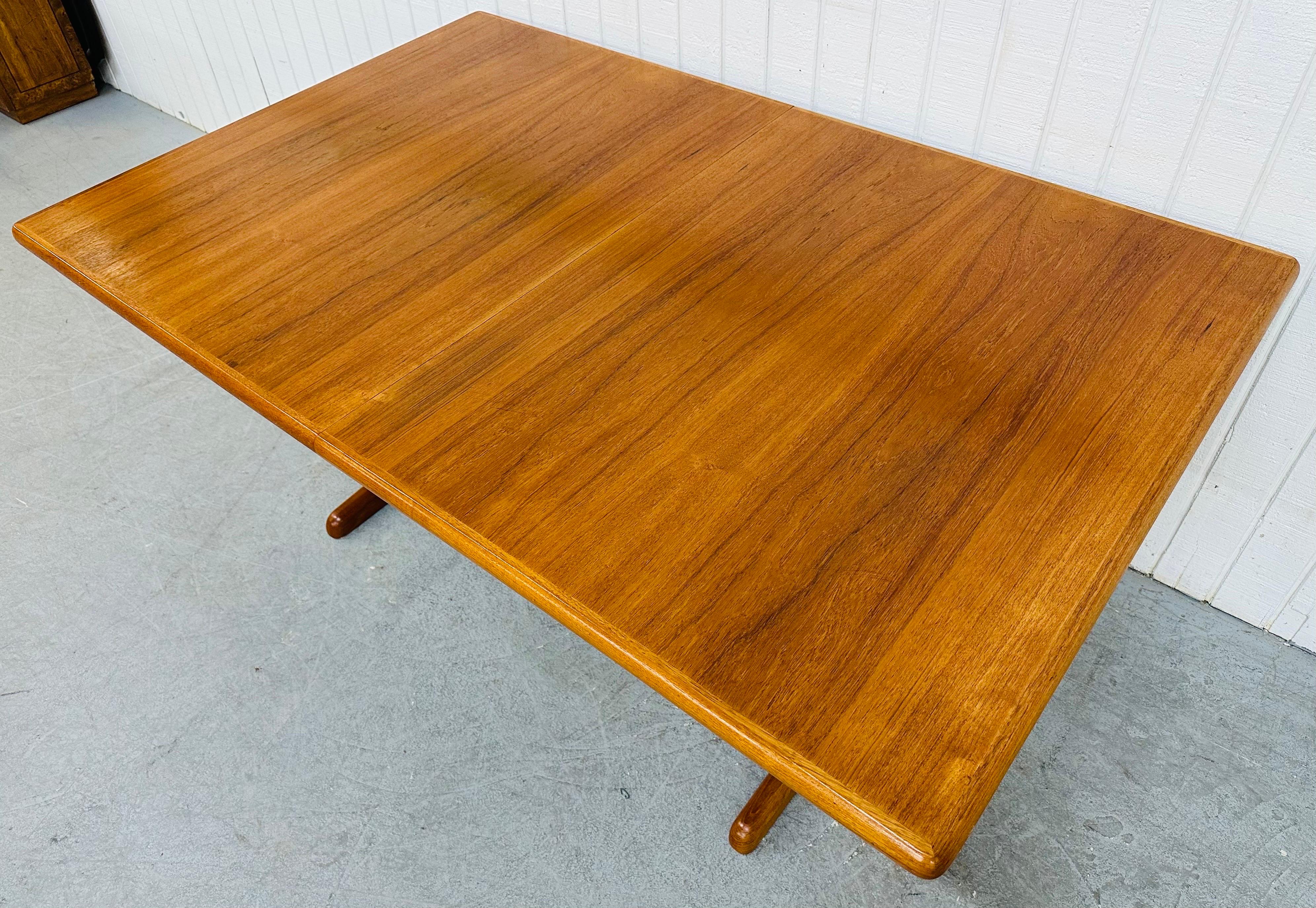 Vintage Danish Modern Teak Dining Table For Sale at 1stDibs