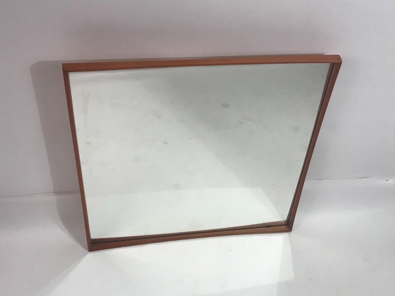 Vintage Danish Modern Teak Wall Mirror 1960s by TH Poss' Copenhagen at ...