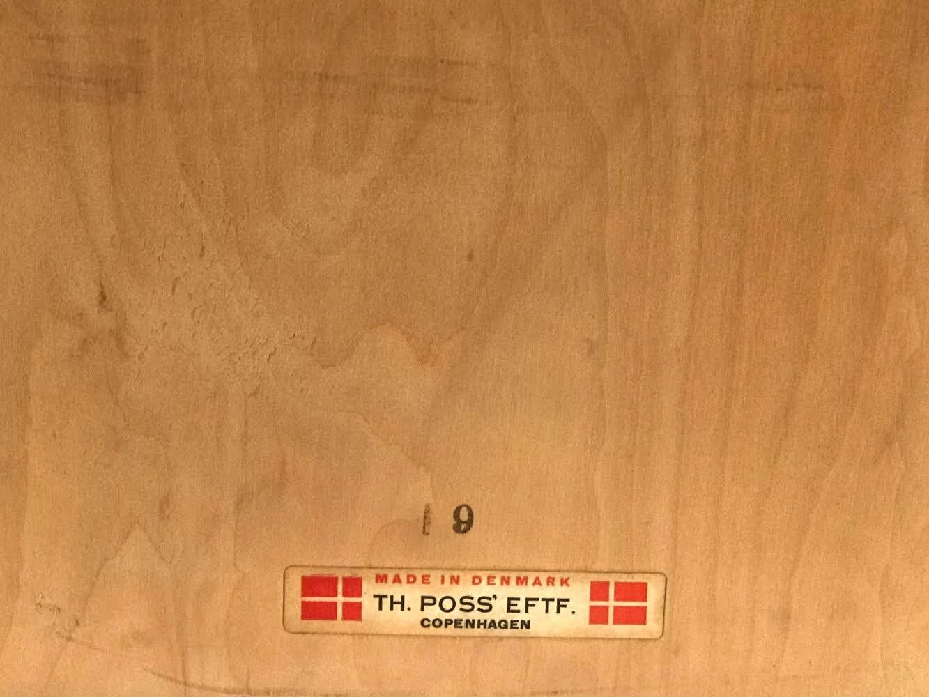 Vintage Danish Modern Teak Wall Mirror 1960s by TH Poss' Copenhagen at ...