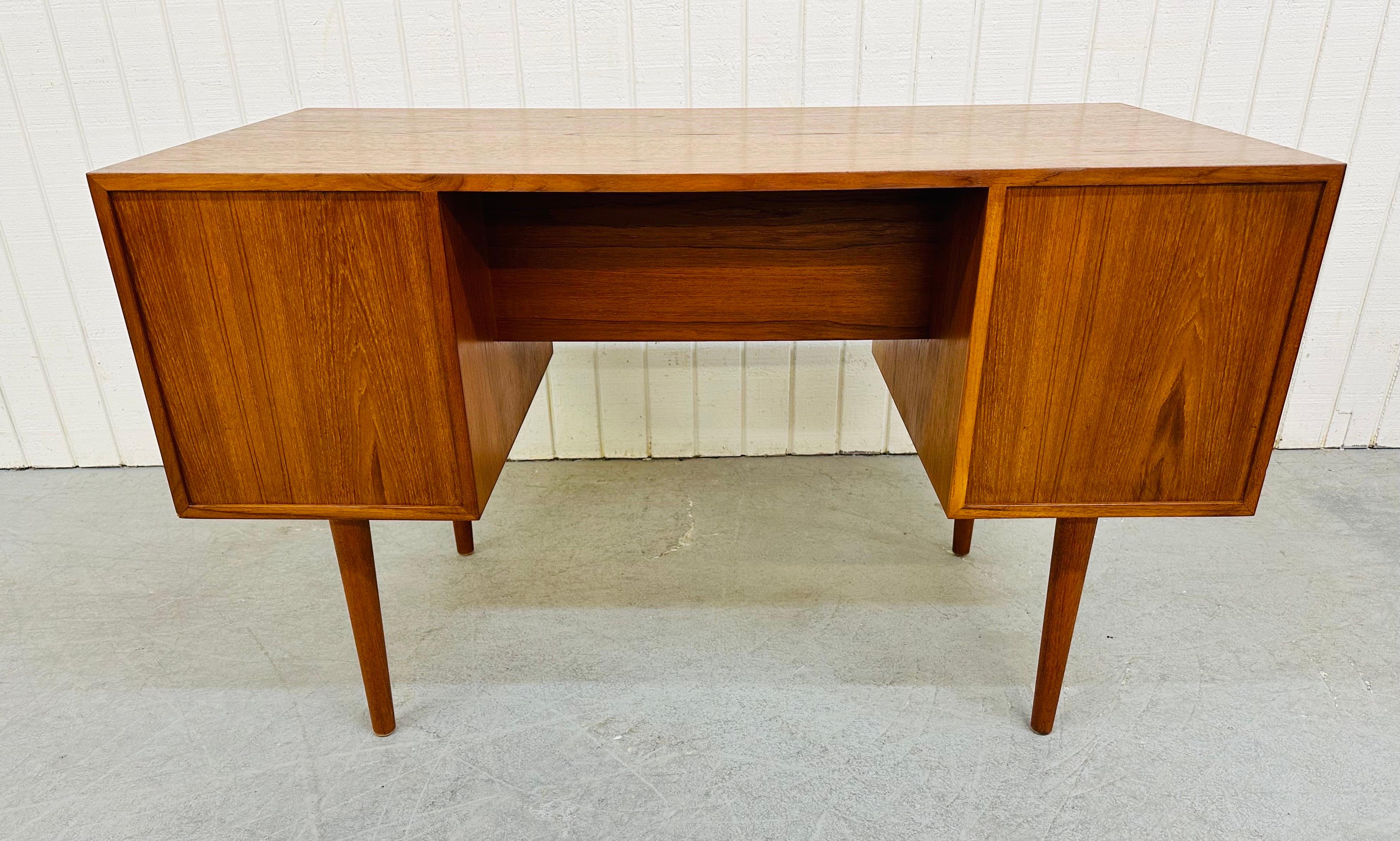 Vintage Danish Modern Teak Writing Desk at 1stDibs