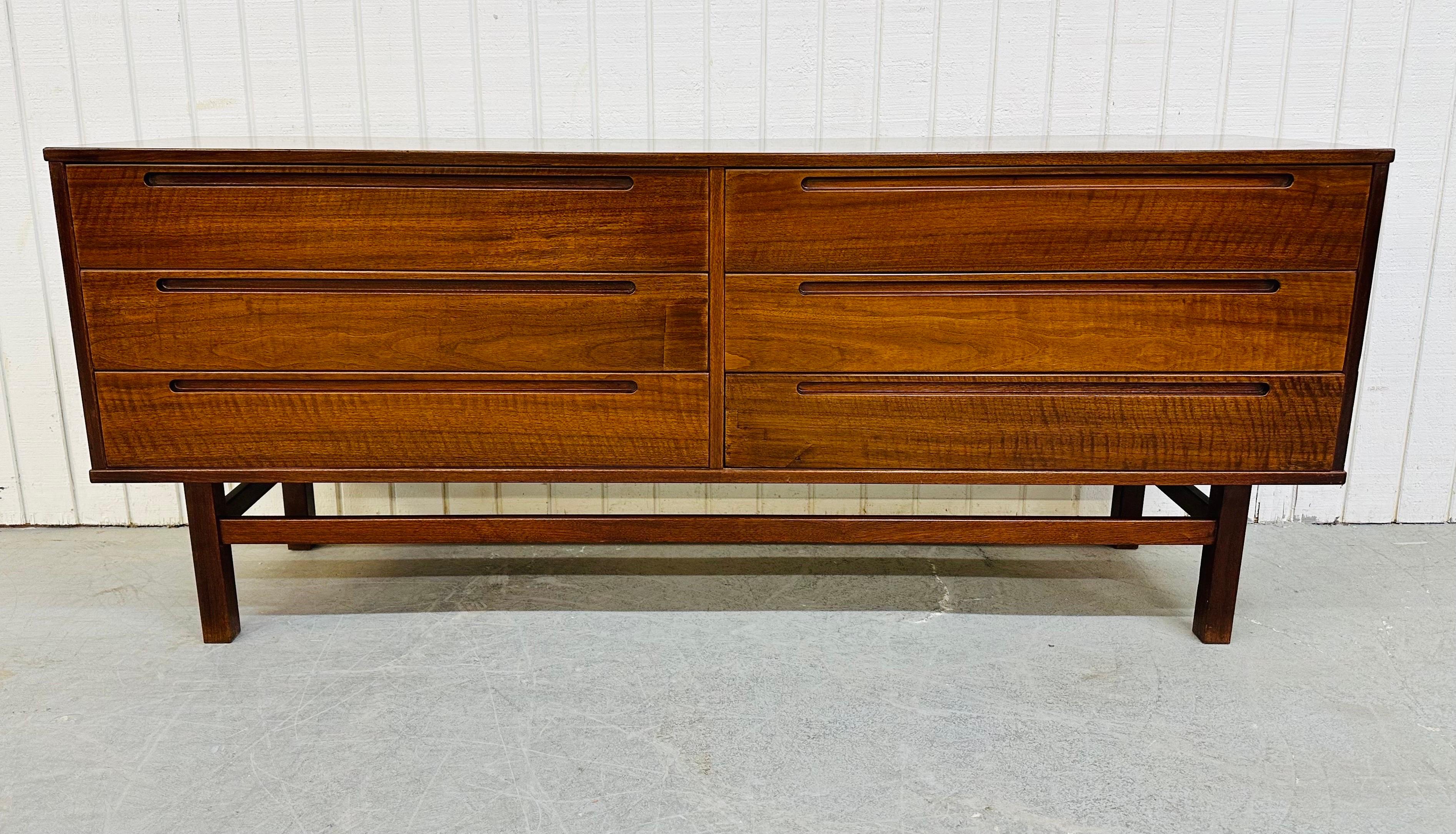 Vintage Danish Modern Walnut Double Dresser at 1stDibs | vintage double ...