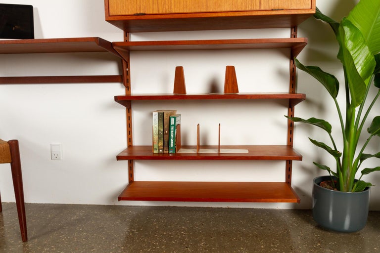 Vintage Danish Modular Teak Wall Unit by Kai Kristiansen for FM, 1960s ...