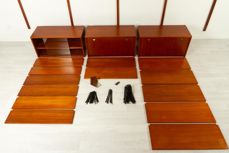 Vintage Danish Modular Teak Wall Unit by Kurt Østervig, 1960s at ...