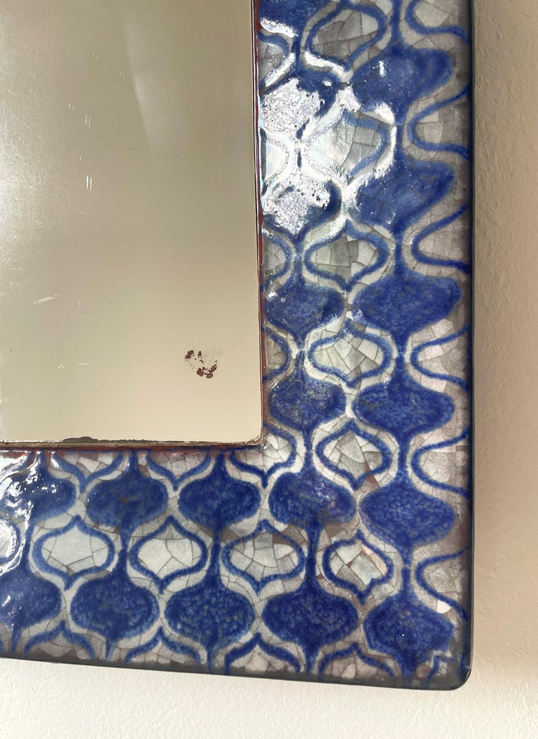 Vintage Danish Persia Glazed Ceramic Wall Mirror, Michael Andersen ...