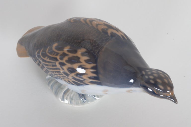 Vintage Danish Porcelain Partridge Figurine by Royal Copenhagen, 1980s ...