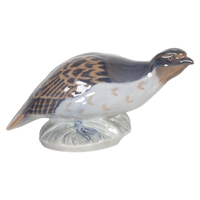 Vintage Danish Porcelain Partridge Figurine by Royal Copenhagen, 1980s ...