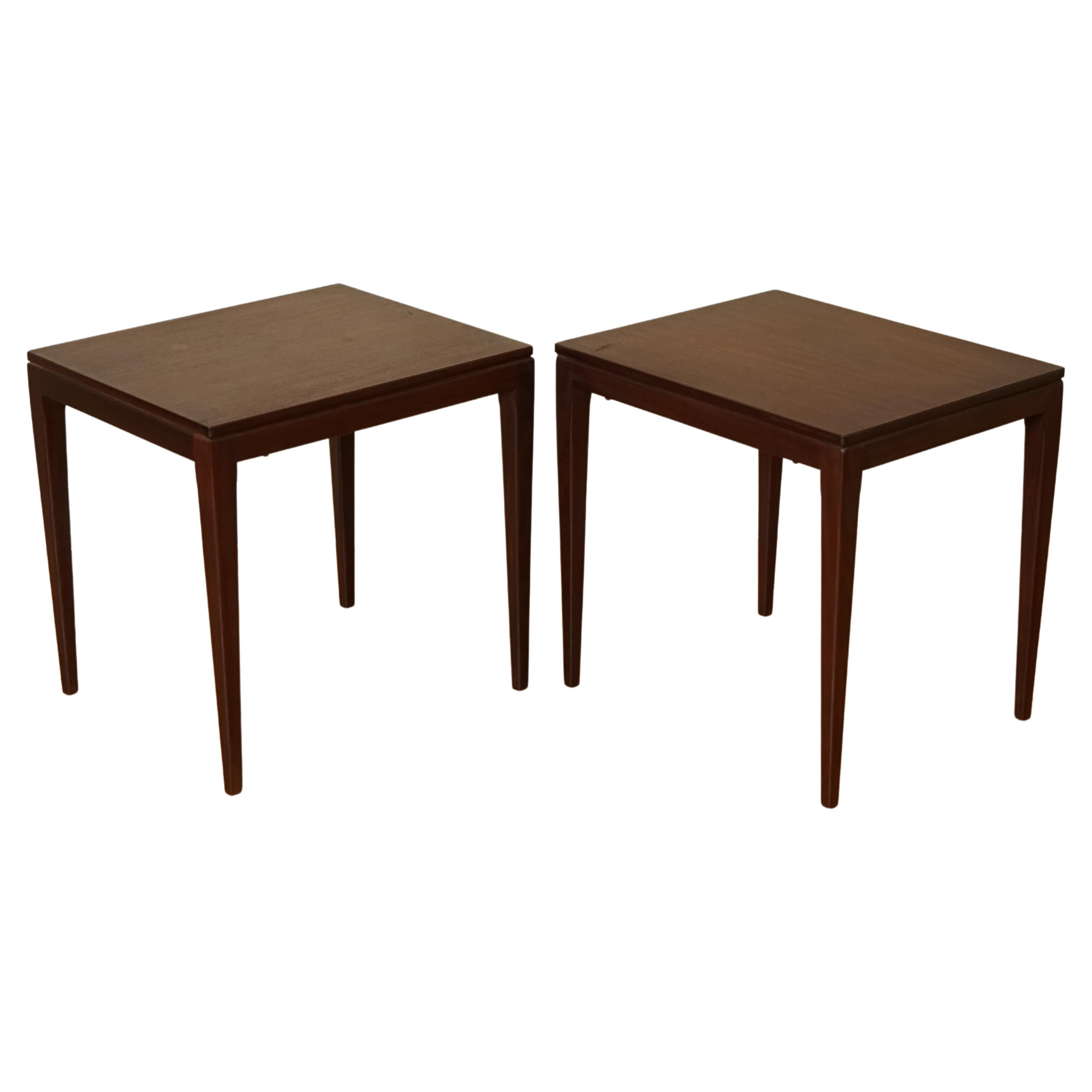 Vintage Danish Scandinavian Teak Bedside End Lamp Tables at 1stDibs