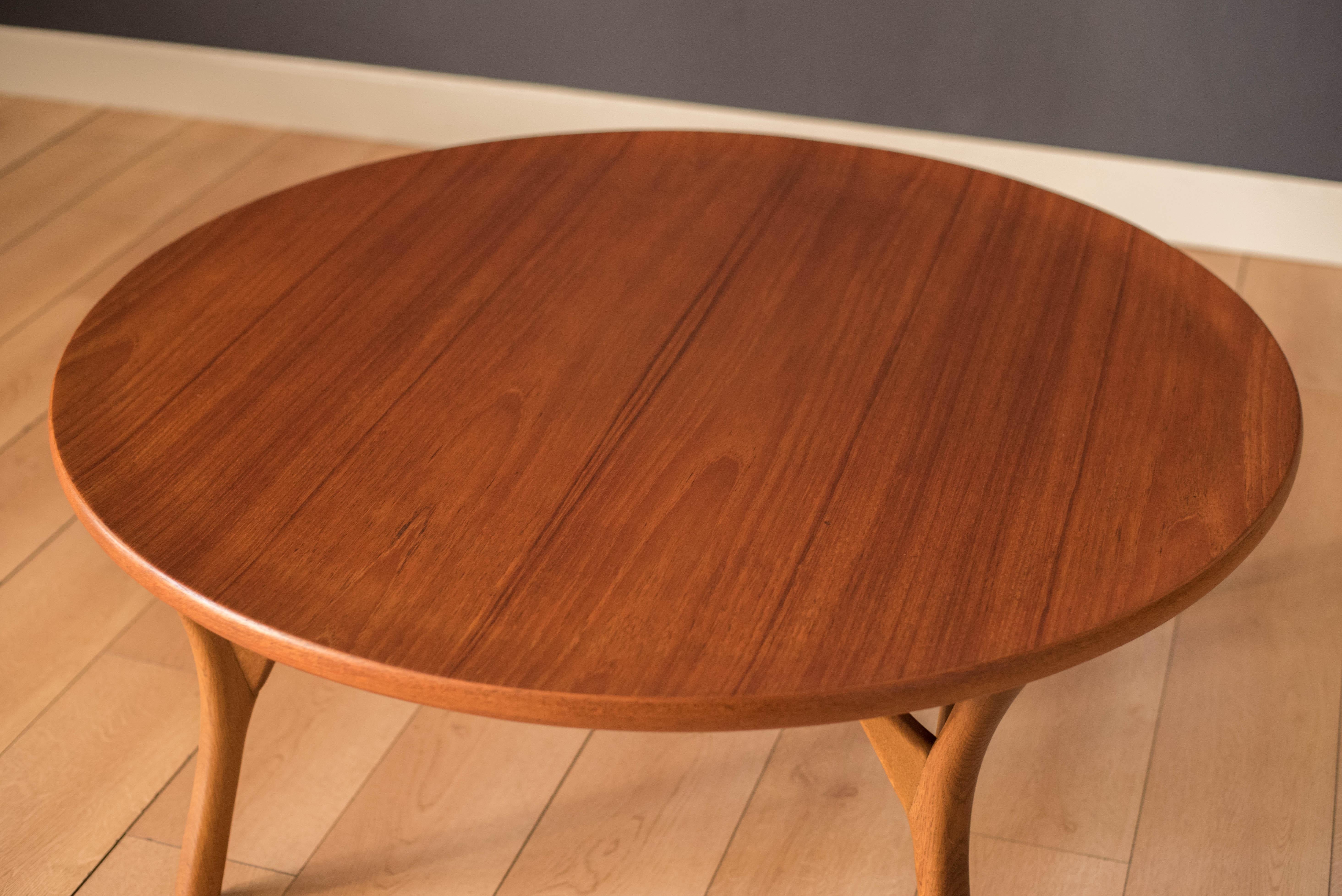 Vintage Danish Sculptural Round Teak Coffee Table at 1stDibs | vintage ...