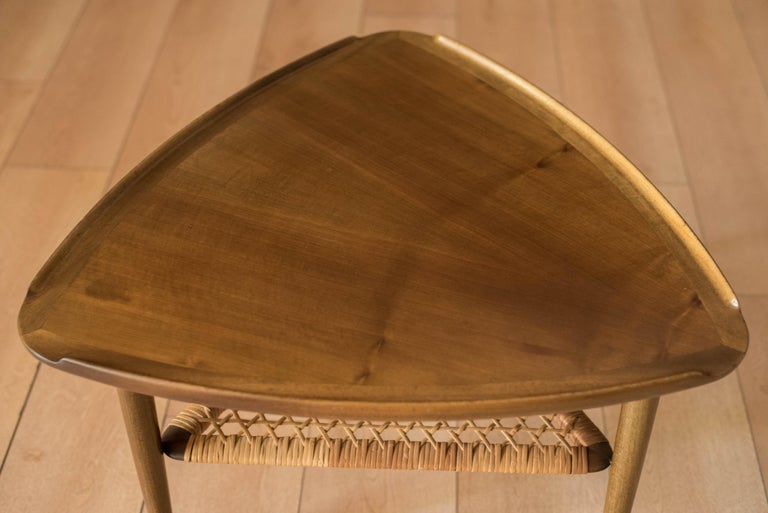 Vintage Danish Selig Triangle End Table by Poul Jensen at 1stDibs | vintage triangle table