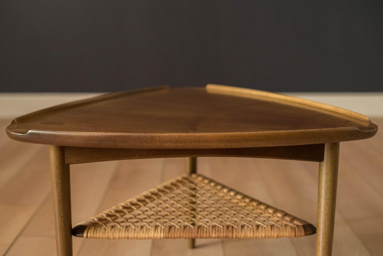 Vintage Danish Selig Triangle End Table by Poul Jensen at 1stDibs | vintage triangle table